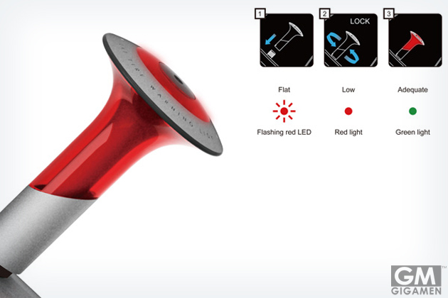Flat Tire Warning Light | 将来はあらゆる車両に搭載？ 一目でパンクが分かるLEDライト | GIGAMEN ギガメン